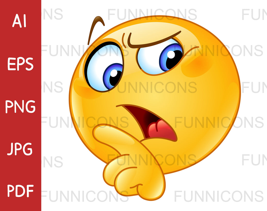 Rebuking Emoji Pointing with his Finger, Vector clipart stock image.