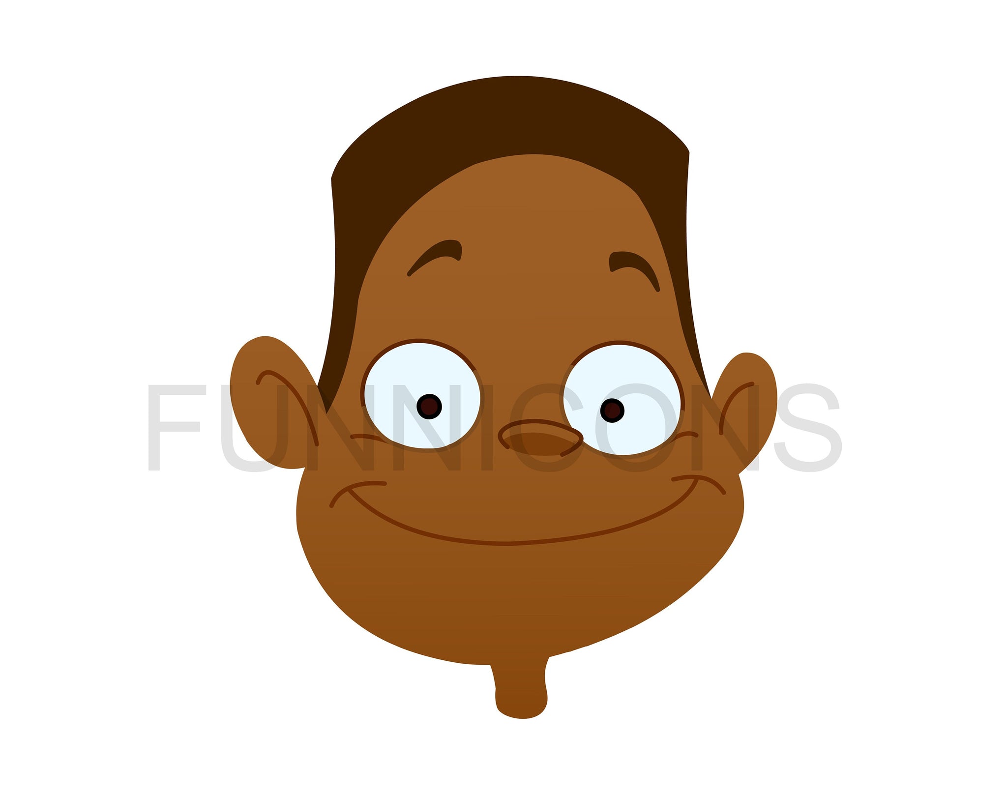 25 Happy Cartoon People Faces, Icon Avatar Set, Vector clipart stock.